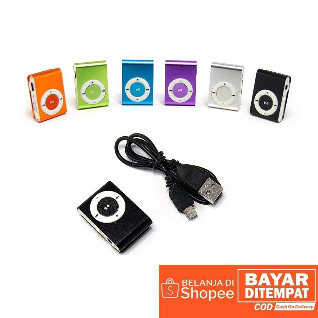 Jual {cod} Mini Mp3 Metal Portable Media Pemutar Music Portable