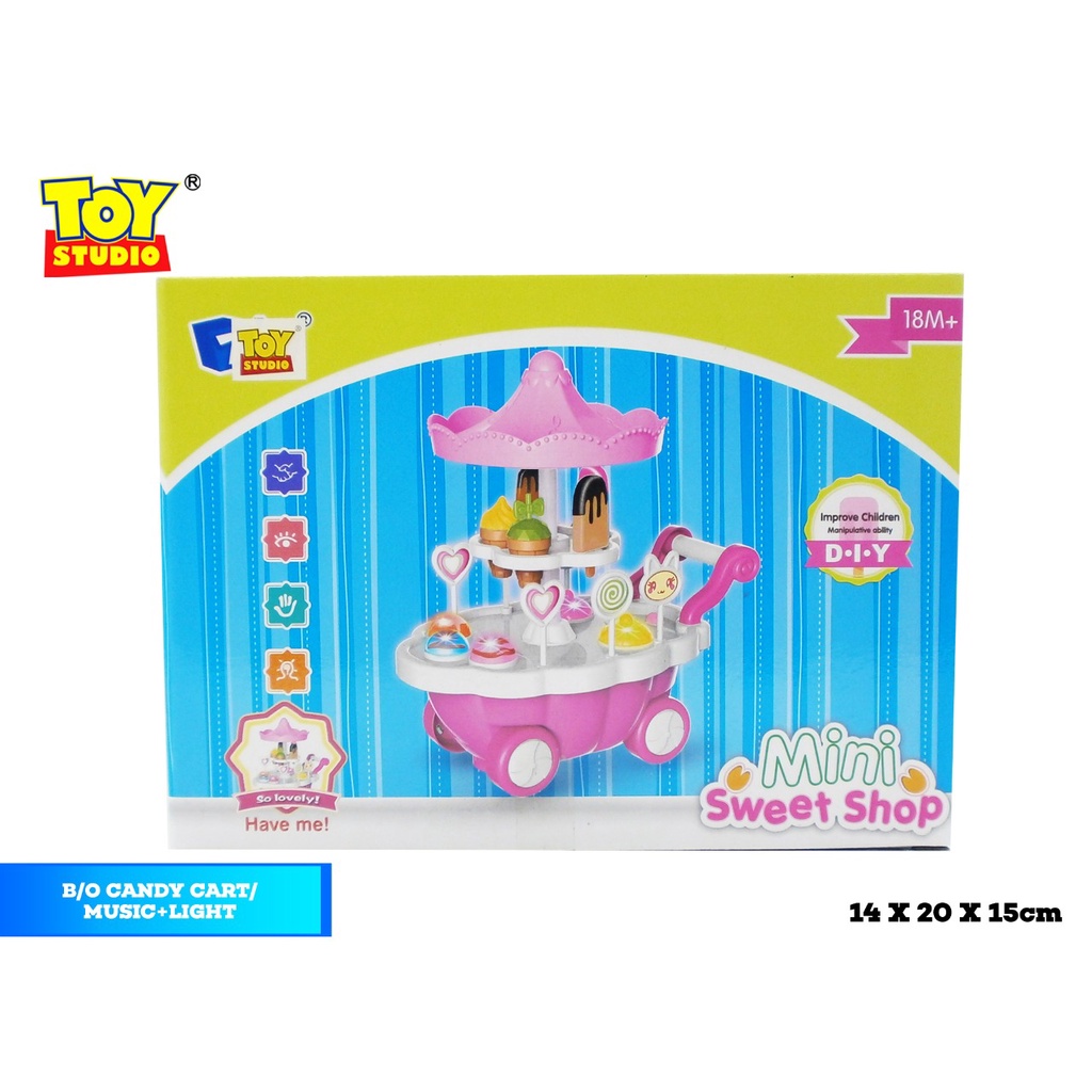 Jual Mainan Toy Studio Pakai Baterai Candy Cart/music dan Lampu ...