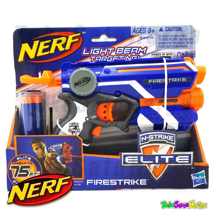 Jual Nerf Gun Nerf N-strike Elite Firestrike BIRU Gun Pistol Original ...