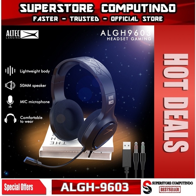 Jual Headset Gaming Altec Lansing ALGH-9603 Wired 3.5mm - Altec ...
