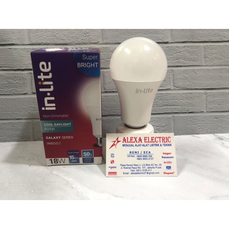 Jual lampu led Bulb bohlam 18w 18 w 18 watt INB007 INLITE IN LITE IN-LITE | Shopee Indonesia