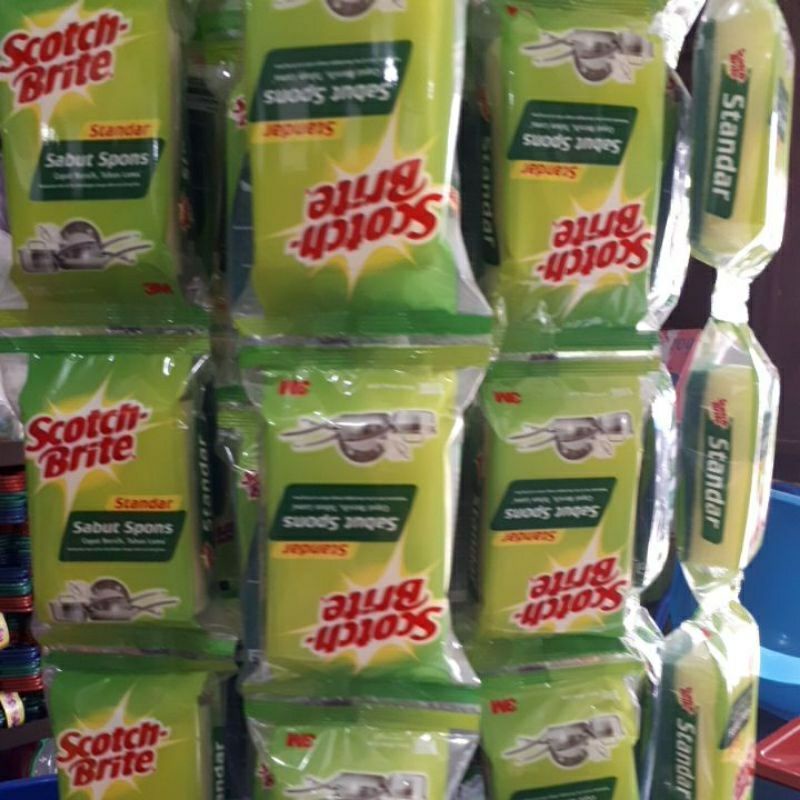 Jual 3M spons scotch brite standar isi12pcs | Shopee Indonesia