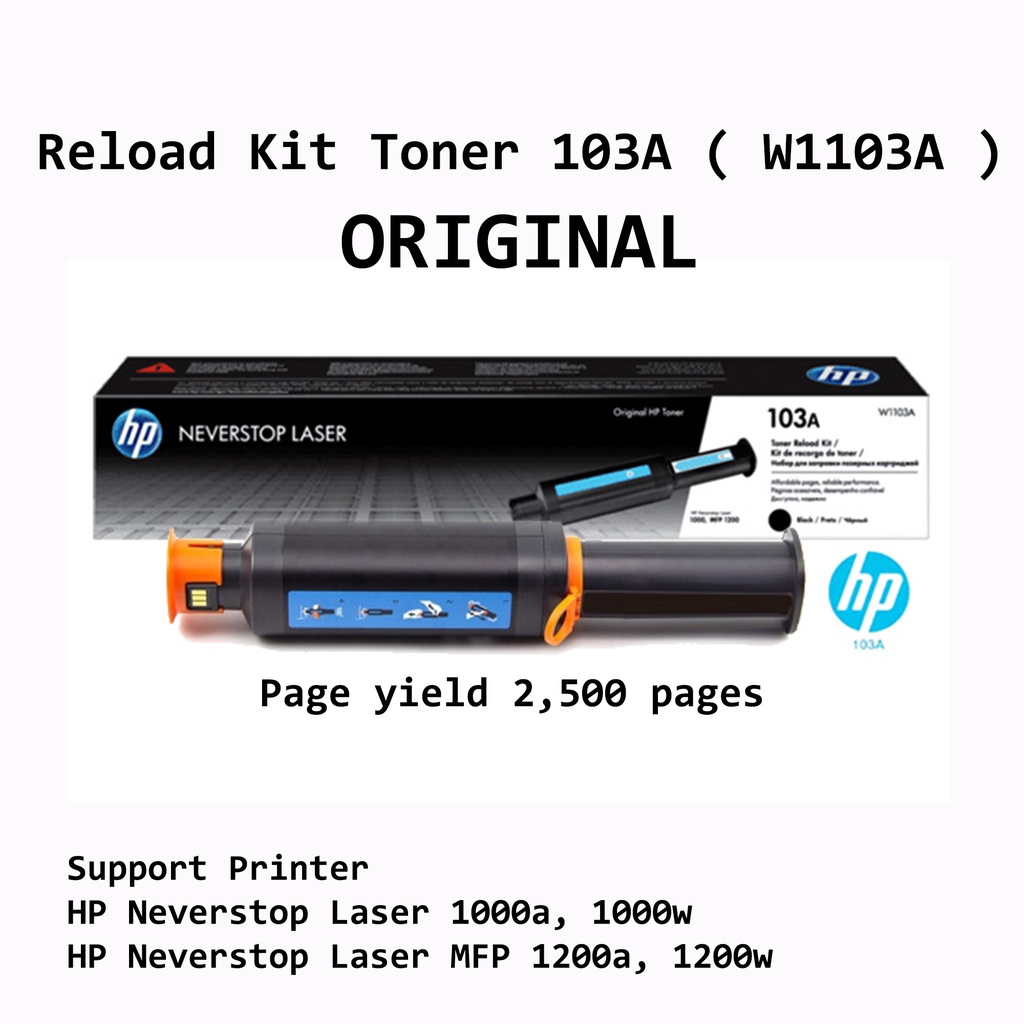 Jual Toner Reload Kit 103A Printer HP Neverstop Laser 1000a, 1000w, MFP ...