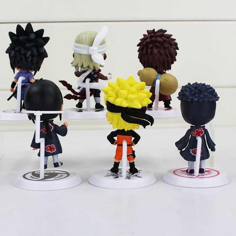 Jual Action Figure Naruto SET 6 PCS Sasuke Sakura Kakashi Gaara Itachi ...