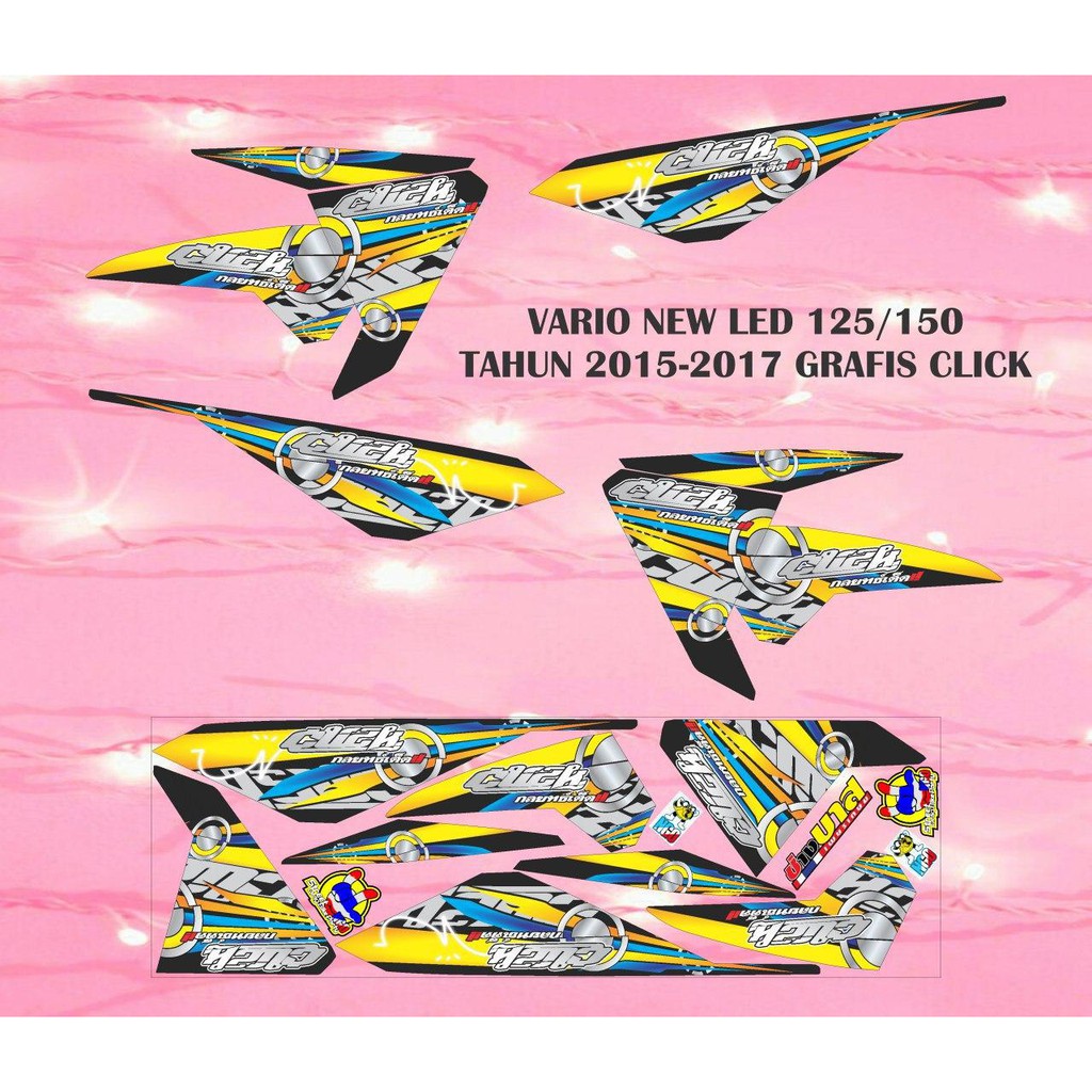 Jual STIKER STRIPING DECAL VARIO NEW LED 125/150 TAHUN 2015-2017 GRAFIS CLICK | Shopee Indonesia