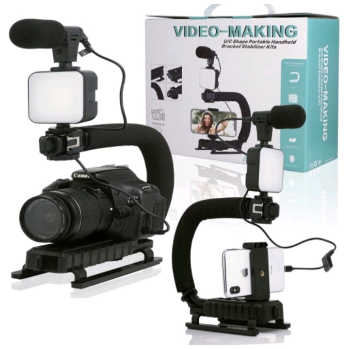 Jual Vlogging Vlog Stabilizer Grib Video Handle DSLR Mirrorless Film ...