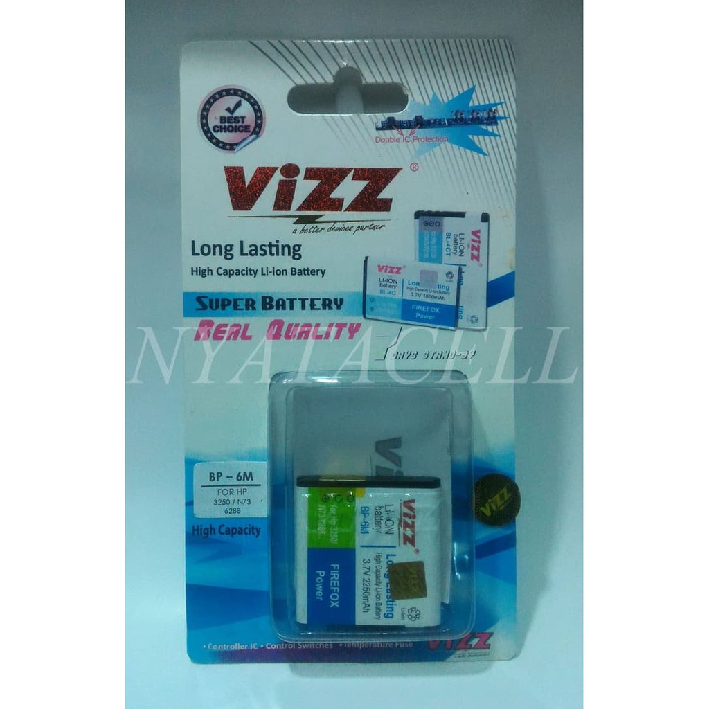 Jual BP-6M 2250mAh Batre / Baterai Vizz Double Power Nokia BP6M N73 ...