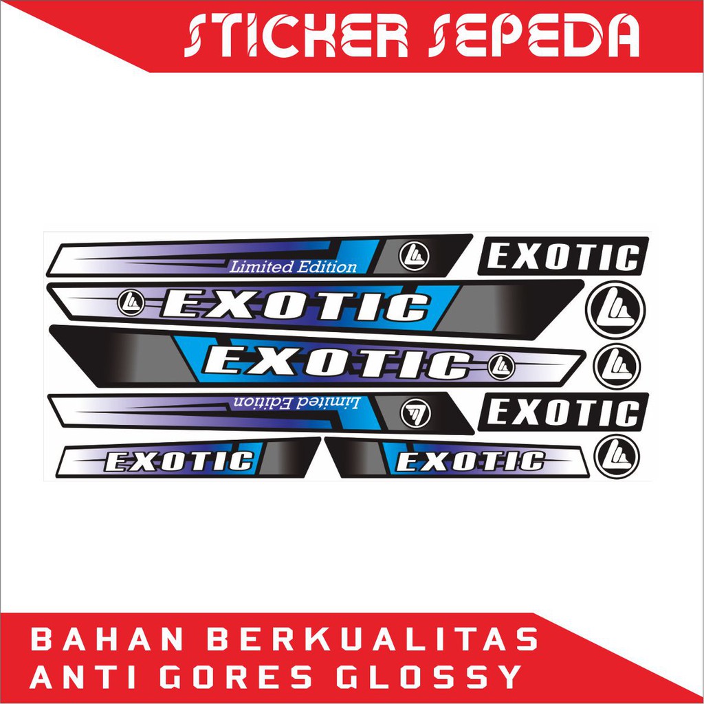 Jual STICKER SEPEDA - STICKER SET SEPEDA MEREK EXOTIC - 03 - SAHILA ...