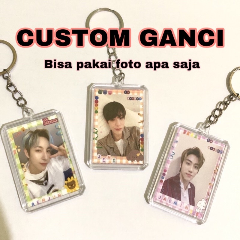 Jual Custom Gantungan kunci Akrilik kotak / Ganci / Keychain 2 sisi ...