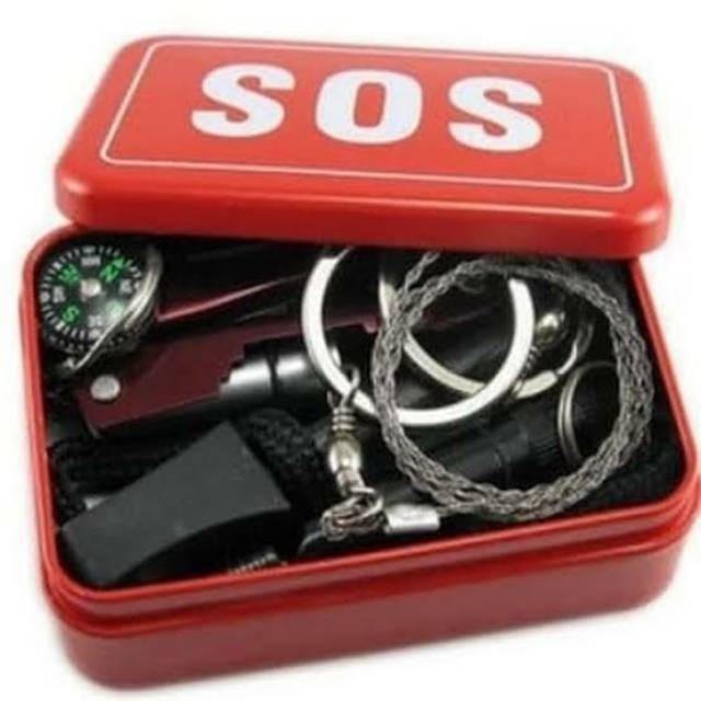 Jual SURVIVAL KIT 1 SET SOS EMERGENCY / KOTAK P3K PORTABLE MINI | Shopee Indonesia