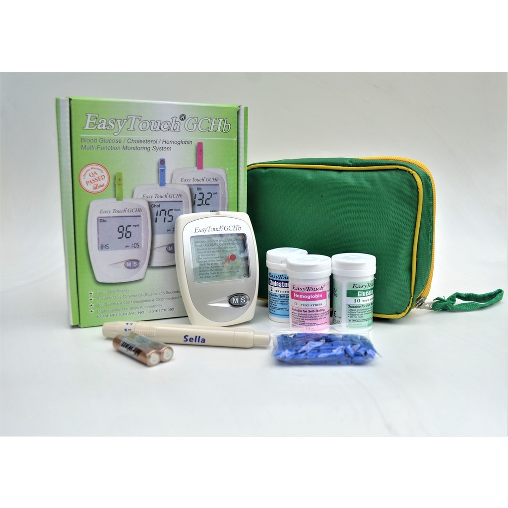 Jual Alat Cek Hemoglobin Darah Easy touch GCHB (gula darah, cholesterol ...