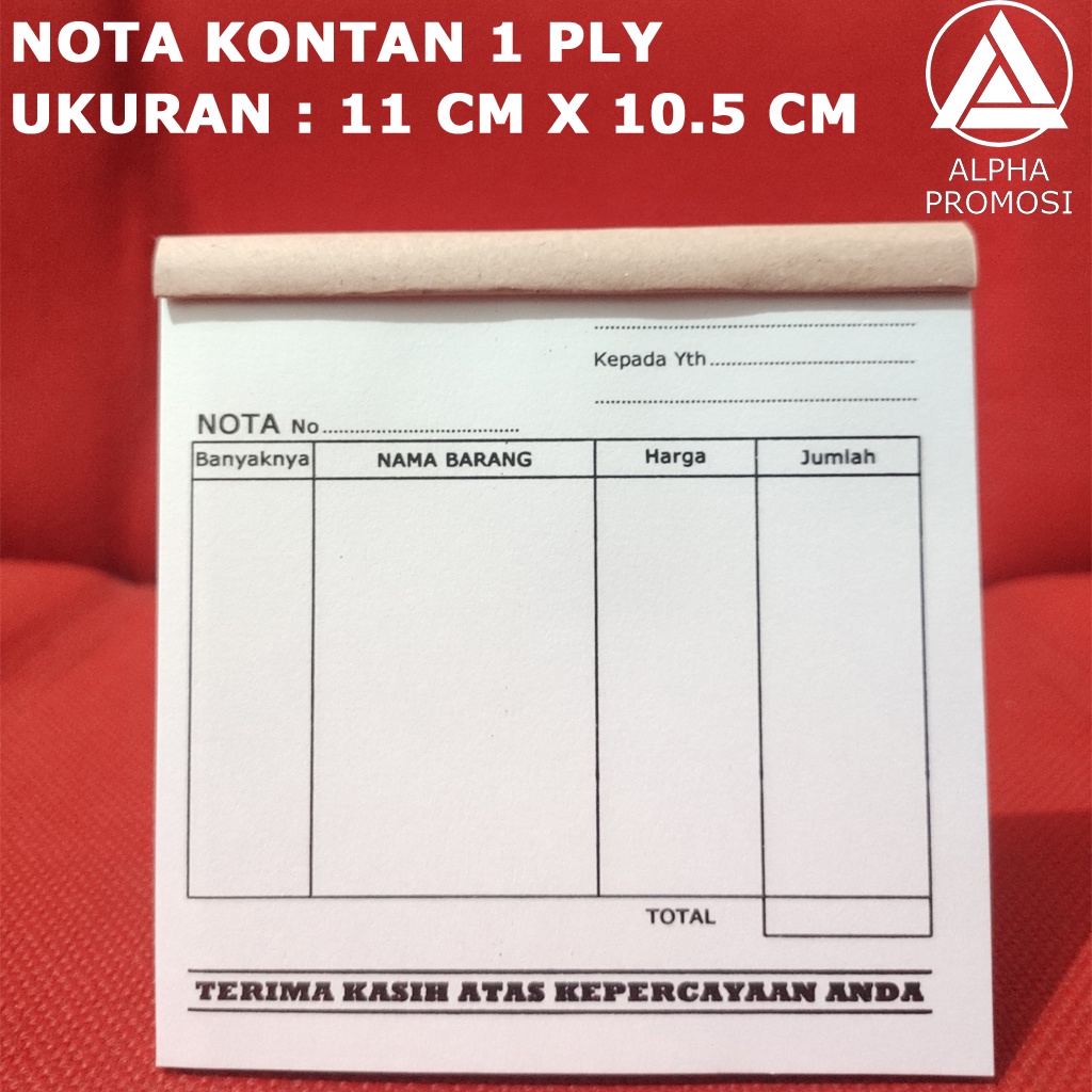 Jual Buku Nota Kecil 1 Ply NCR Polos Nota Olshop Nota Kontan Murah 50 ...