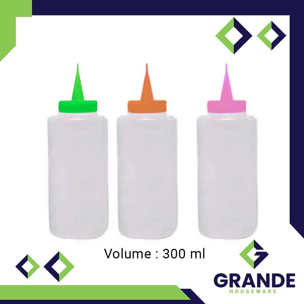 Jual Botol Kecap Plastik Tutup Lubang Lancip Transparan 500ml 300ml ...