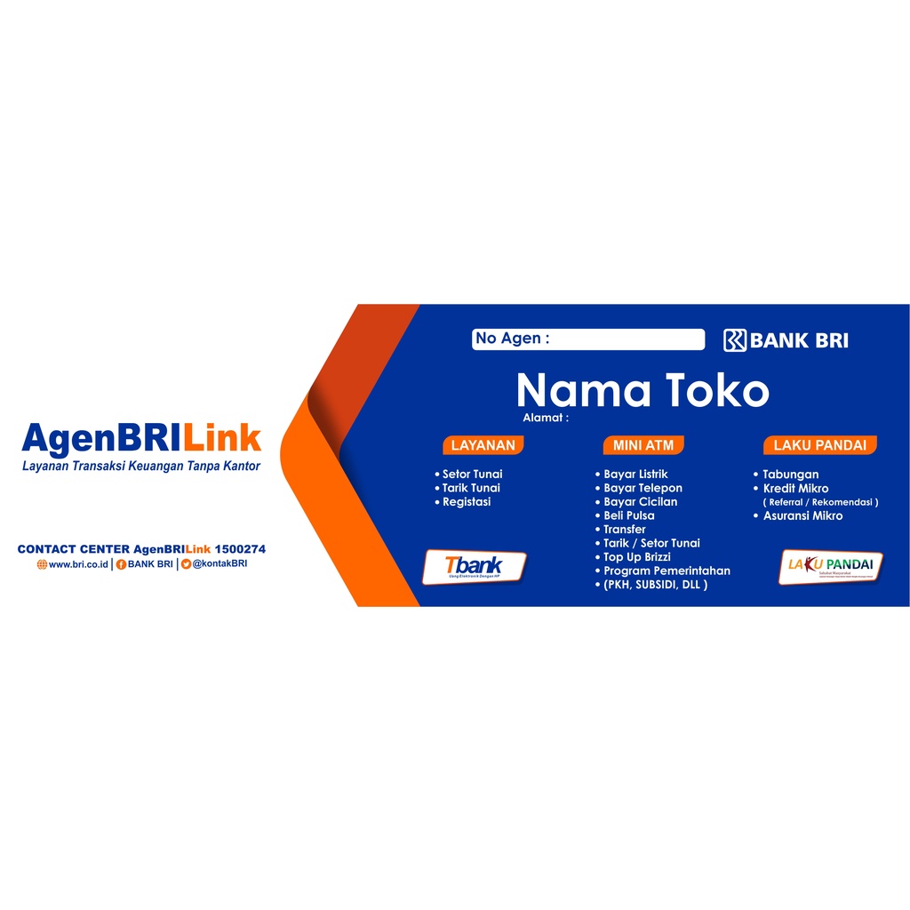 Jual Banner Spanduk Agen Brilink Custum Ukuran 3x1 | Shopee Indonesia