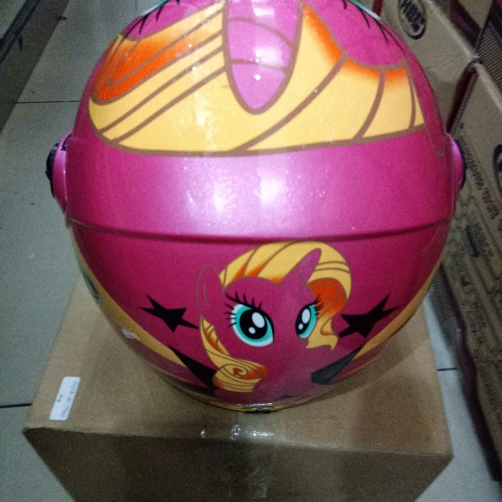 Jual GEMPUR HARGA;; HELM ANAK SHED CORAK GAMBAR PINK 100% ORIGINAL ...