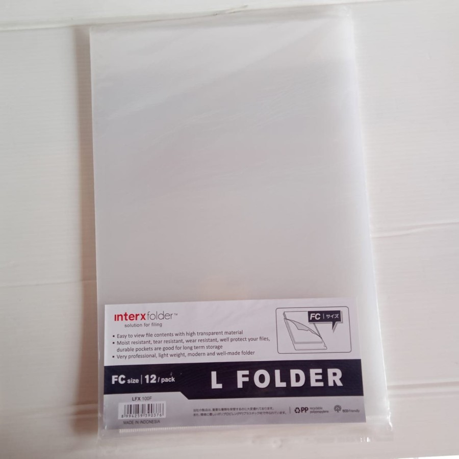 Jual File - Inter X Folder - Map L / clear sleeve F4 (Pak 12 Pcs ...