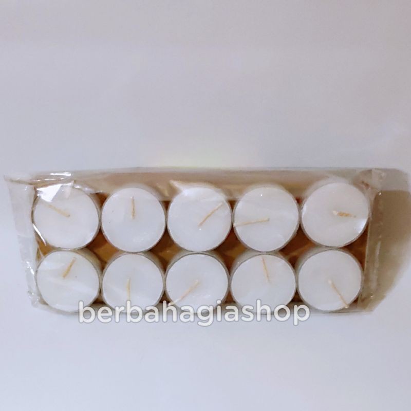 Jual Lilin Tea Light Candle Putih Isi 10 Pcs | Shopee Indonesia
