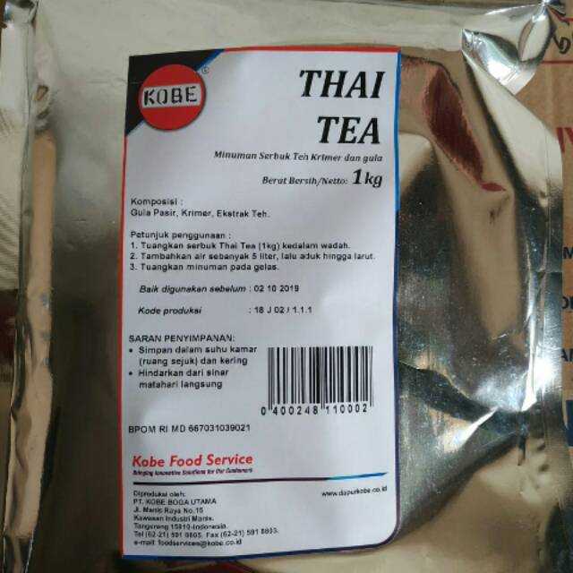 Jual Minuman Bubuk Thai Tea KOBE 1kg | Shopee Indonesia