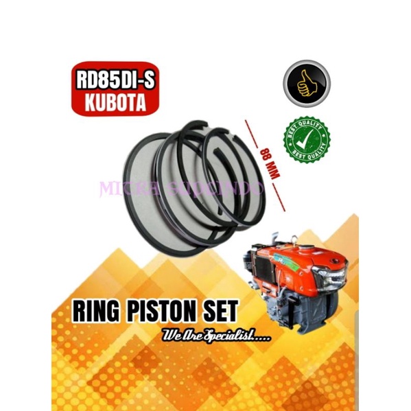 Jual RD85DI-S Ring piston set 88 MM untuk mesin diesel KUBOTA 8.5HP | Shopee Indonesia