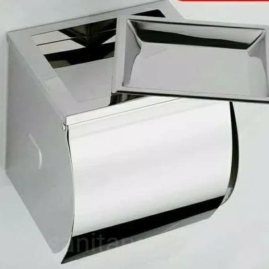 Jual Tempat Tissue Roll Stainless Model Asbak Box Tissue Kamar Mandi ...