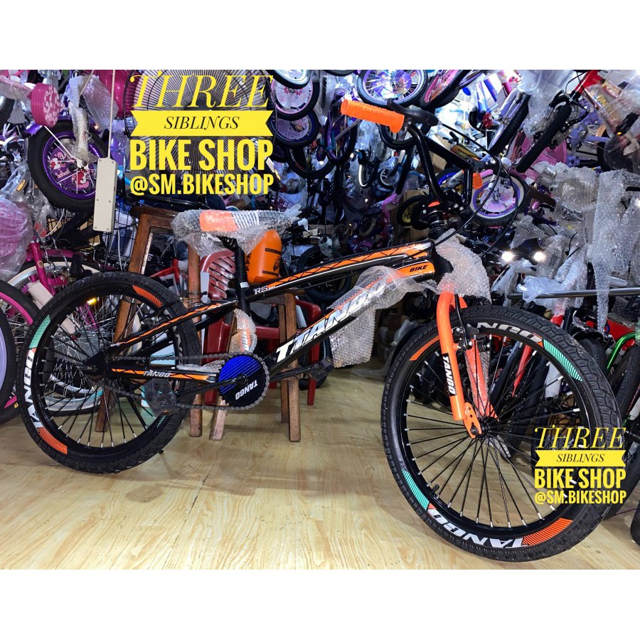 Jual SEPEDA BMX TANGO 20 INCH BLACK ORANGE | Shopee Indonesia