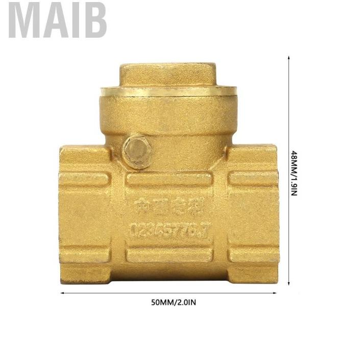 Jual New Maib Dn20 Brass One-Way Automatic Swing Check Valve For Water ...