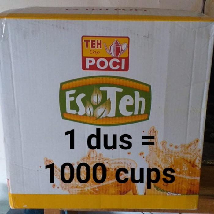 Jual 1 Karton Gelas Teh Poci 12oz or 16oz ORI MURAH (1000 cups ...