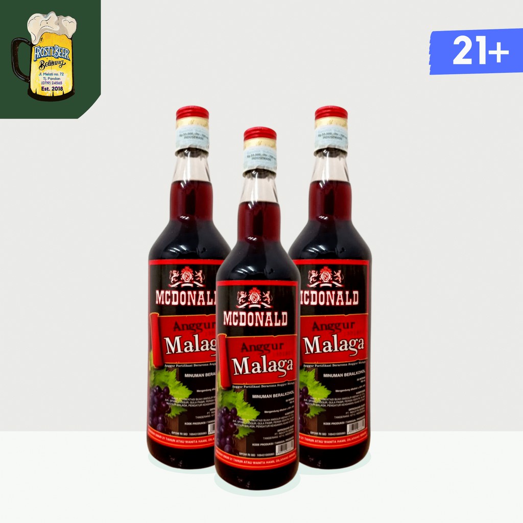 Jual McDonald Anggur Malaga 20% 700 ml - vs Orang Tua amer - Mc Donald ...