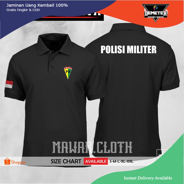 Jual Poloshirt / Kaos Polo PM Polisi Militer Indonesia Terbaru Murah Distro - Mawar.Cloth ...