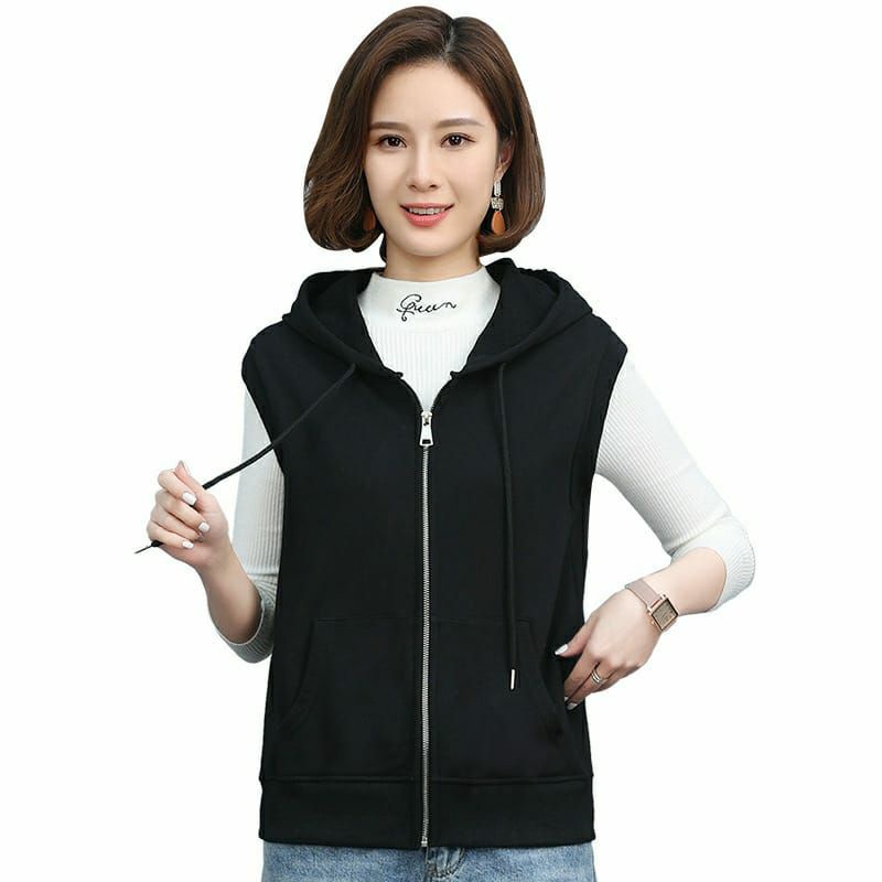 Jual Jaket Rompi hoodie wanita vest distro | Shopee Indonesia