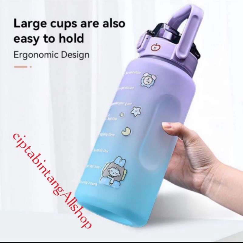 Jual BOTOL MINUMAN VIRAL 2 LITER FREE STIKER 2D | Shopee Indonesia