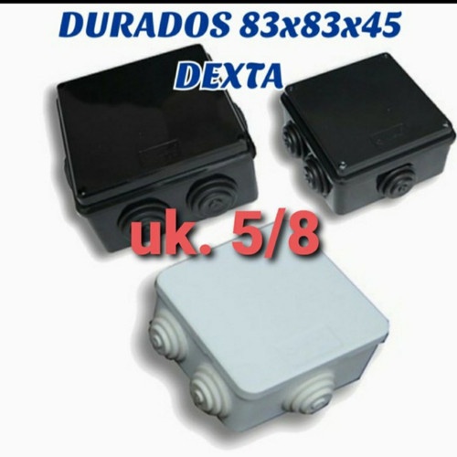 Jual DEXTA Duradus 83x83x45mm PVC Dorados Kotak Juction BOX Hitam Putih ...