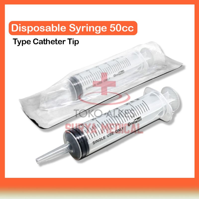 Jual Feeding Syringe 50cc Catheter Tip OneMed | Spuit Sonde 50ml ...