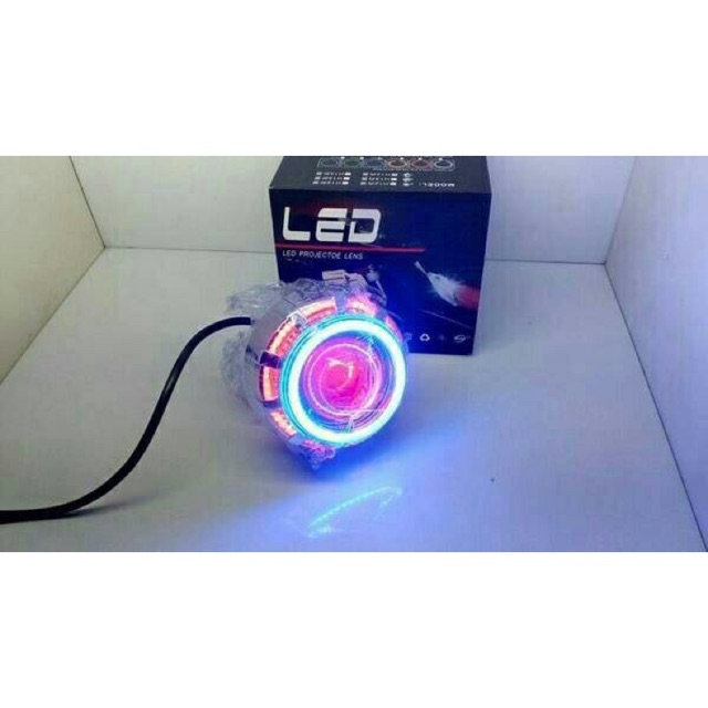 Jual LED Projie Projector LED Lampu Projector Double AE Angel Eye Bulat ...