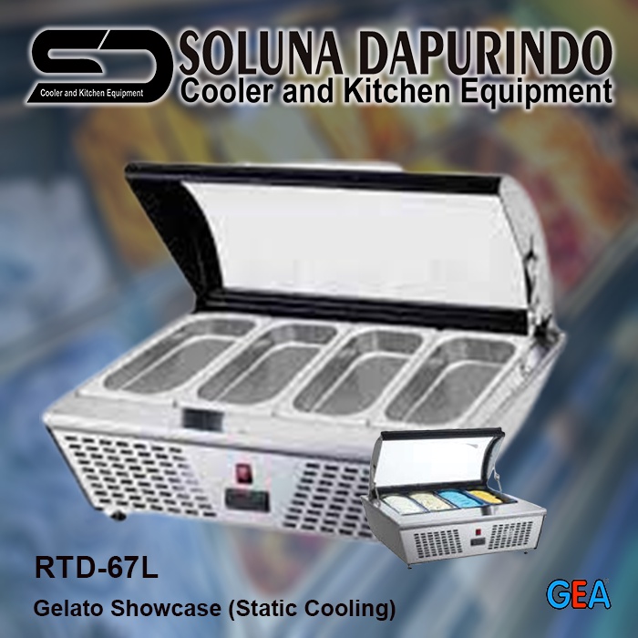 Jual GEA GELATO SHOWCASE STATIC COOLING RTD-67L / RTD67L / TEMPAT ICE ...