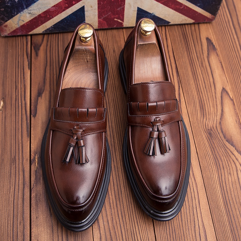 Jual Import Kulit Sapi Asli Modern Gaya Sepatu Pria Tassel Loafer ...