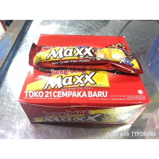 Jual Beng Beng MAXX 1 BOX isi 12 PCS | Wafer Cokelat Coklat BengBeng ...