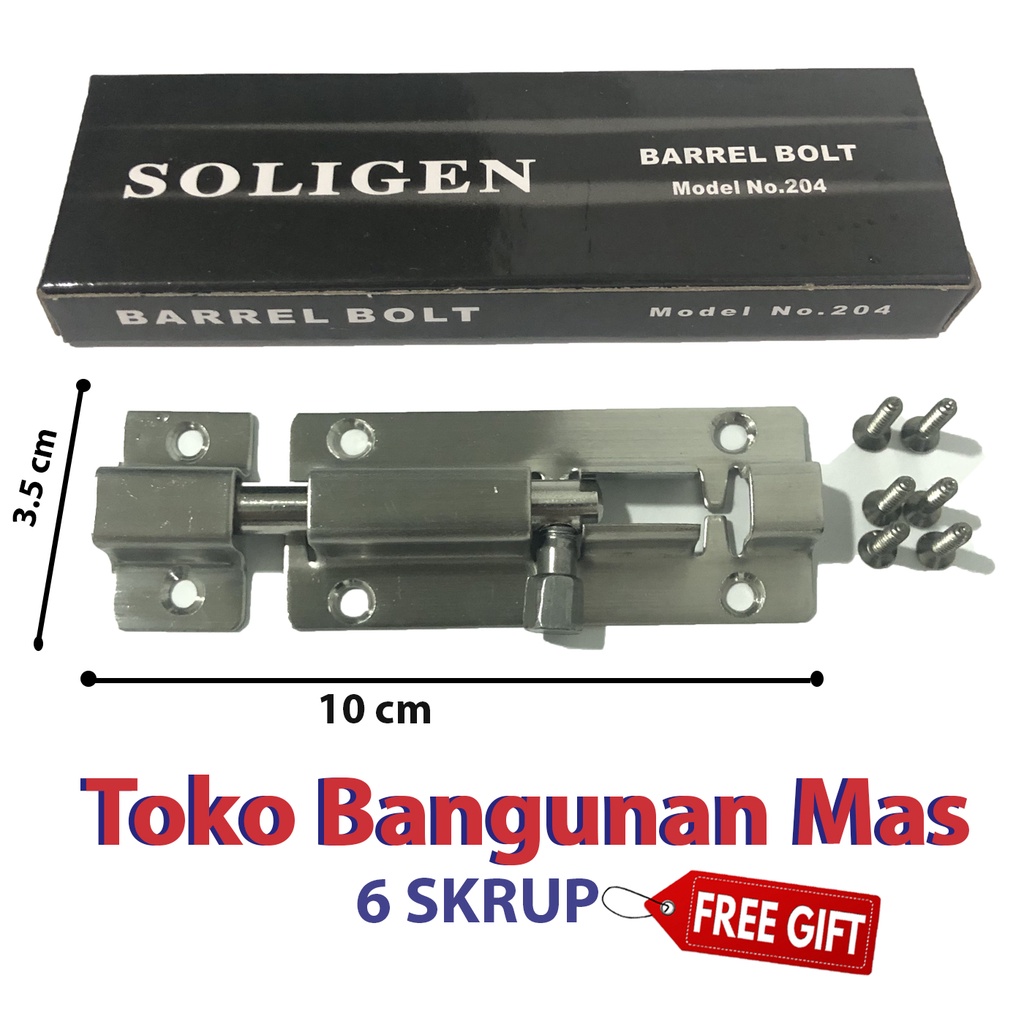 Jual Grendel 3 inch Stainless Soligen / slot pintu jendela / selot ...