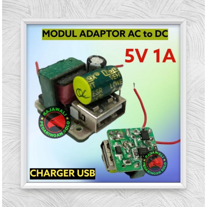 Jual MODUL ADAPTOR CHARGER AC TO DC USB 5V 1A | Shopee Indonesia