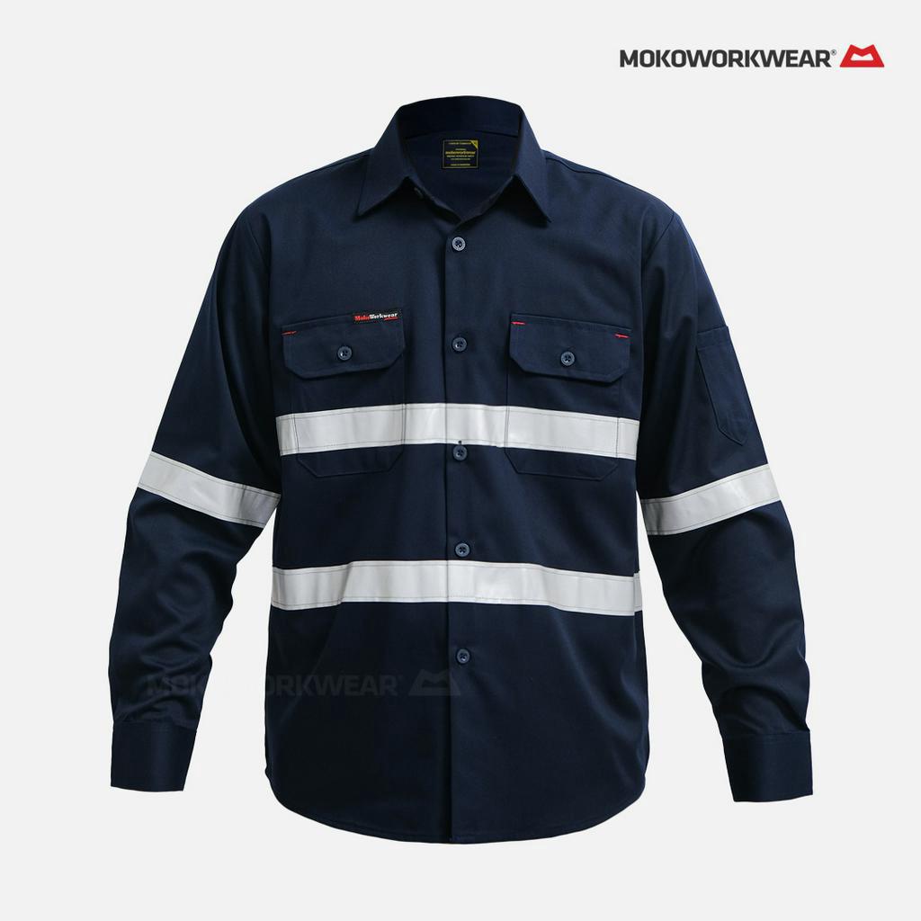 Jual MokoWorkwear - Baju Wearpack Safety Kombinasi Scotlite Biru Navy ...