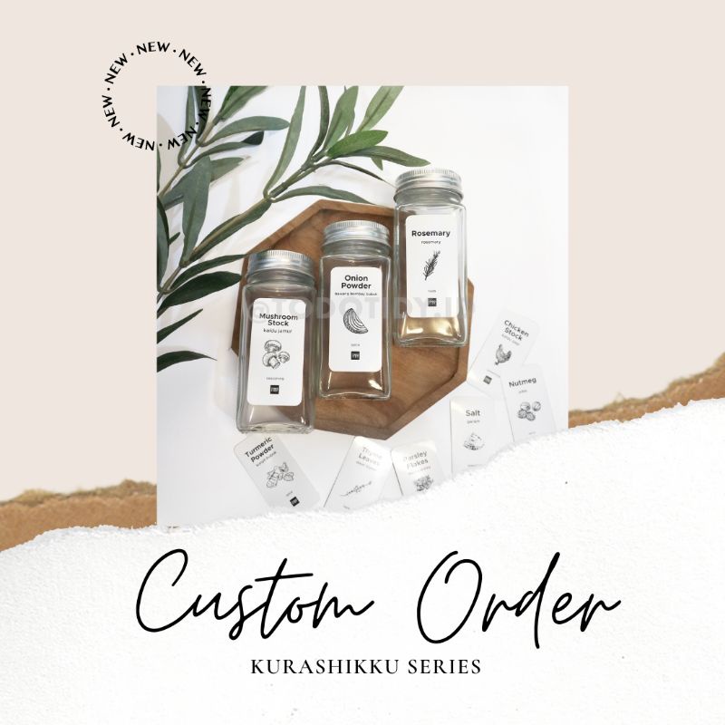 Jual Custom Sticker Label Bumbu Dapur (Kurashikku Series) | Shopee ...