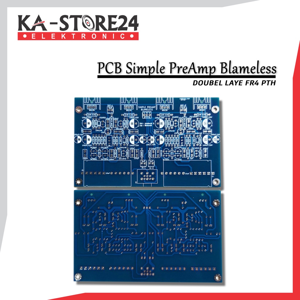 Jual PCB Simple PreAmp Blameless Dauble layer - FR4 PTH | Shopee Indonesia