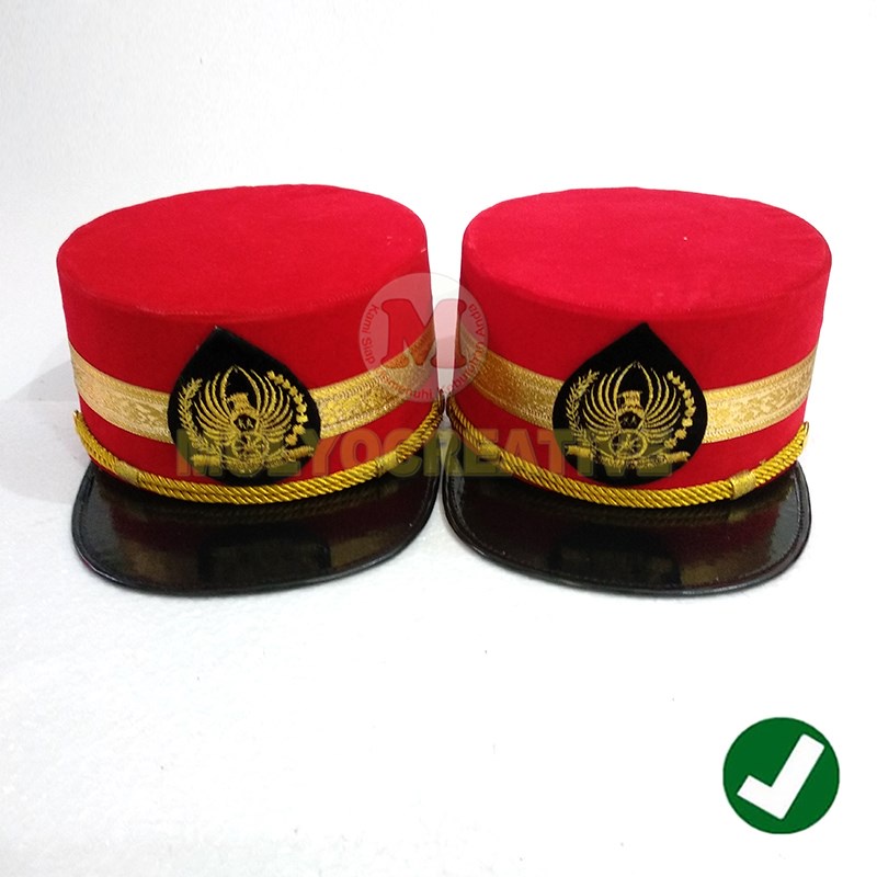 Jual Topi PPKA Warna Merah Hitam - Topi Atribut Train dispatcher ...