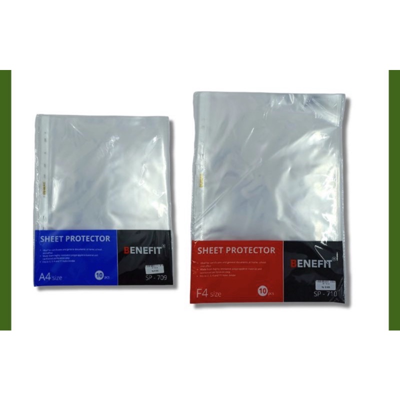 Jual Sheet Protector Folio F4 A4 TEBAL / plastik pocket f4 A4 isi 10 ...