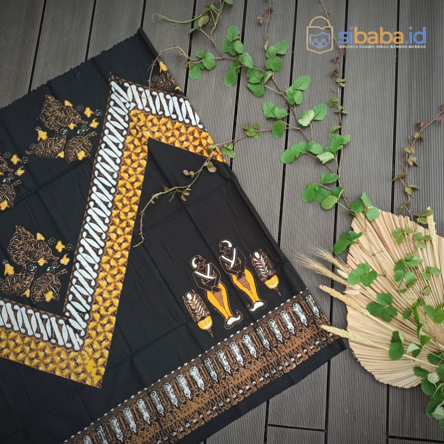 Jual Sibaba.id - Kain Batik Premium Bahan Katun Motif Thengul Hitam ...
