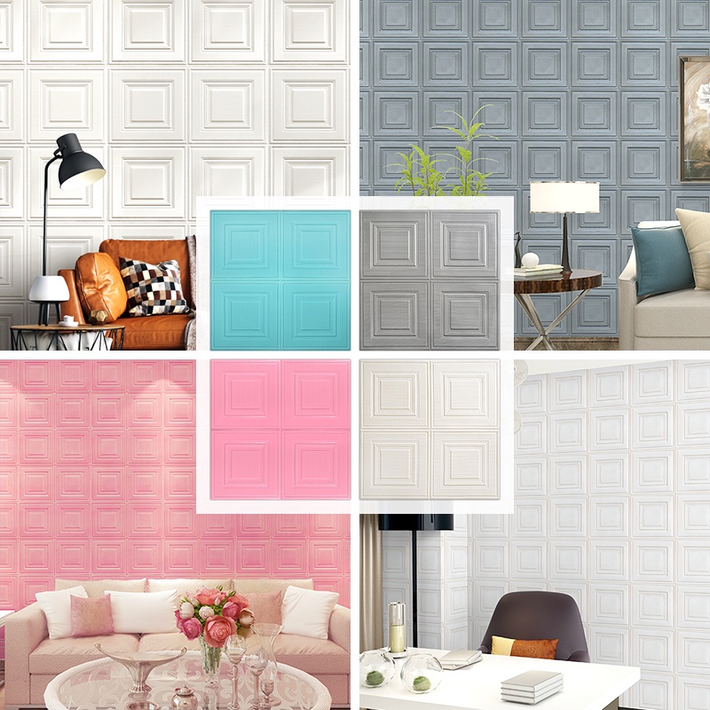 Jual Wallpaper Dinding Foam 3D 70x70cm Sticker Dinding Seri (D ...