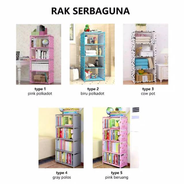 Jual RAK SERBAGUNA 5 TINGKAT 4 SUSUN RAK MULTIFUNGSI | Shopee Indonesia