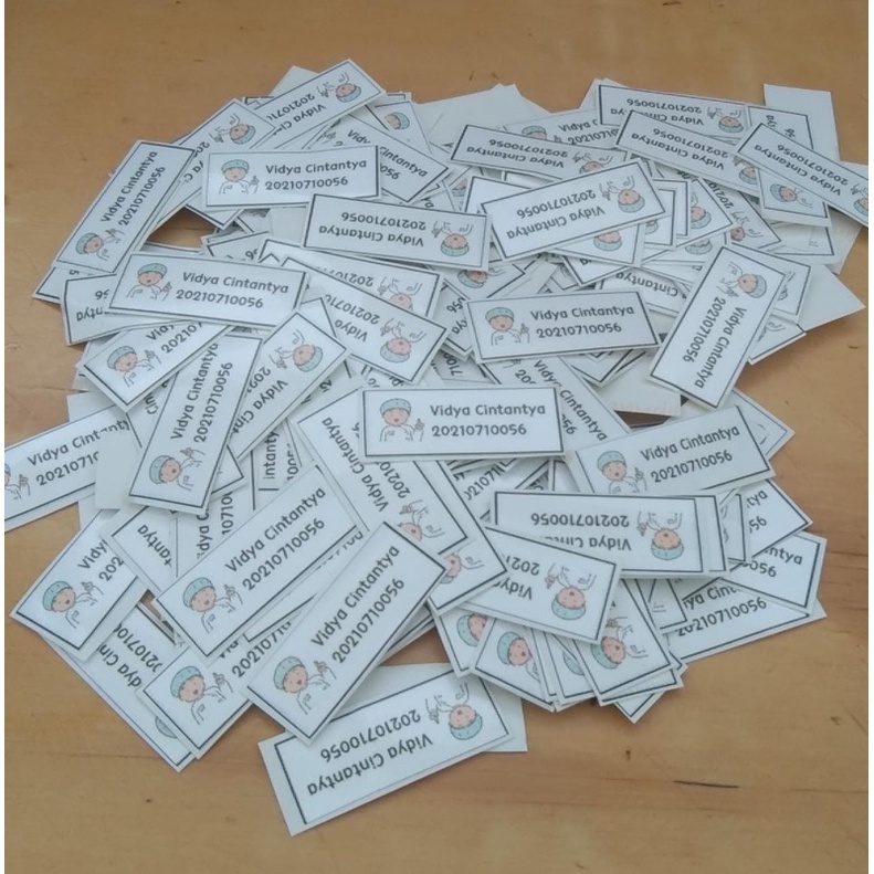 Jual Sticker Label Nama Cutting / Sticker Jualan / Custom Sticker ...