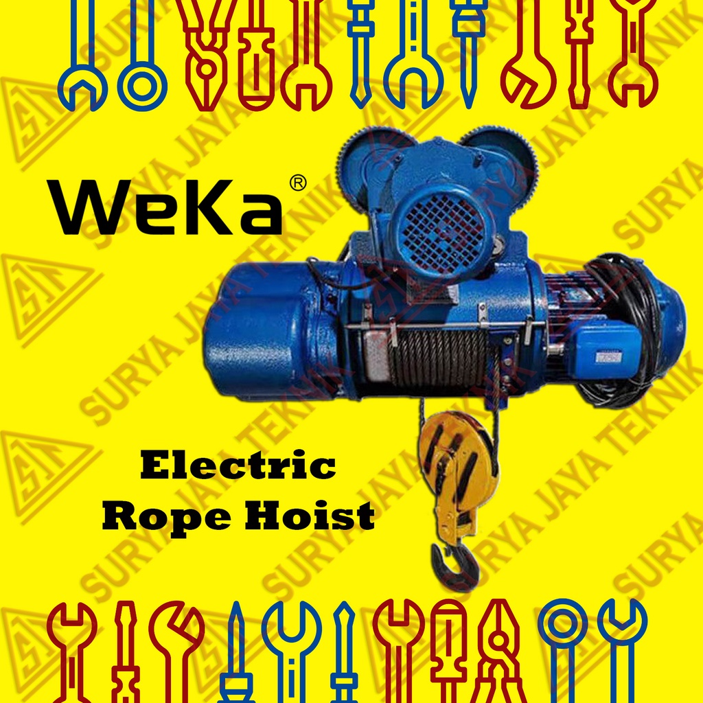 Jual WEKA Katrol Listrik 3PH 3 Ton / Electric Wire Rope Hoist | Shopee ...