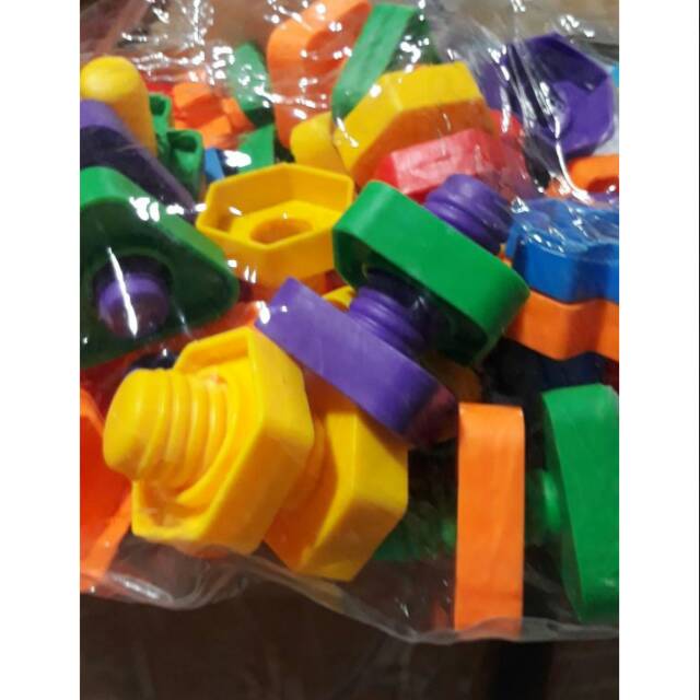 Jual Jual APE Alat Peraga Edukatif - APE Lego Baut 0.5 Kg | Shopee ...